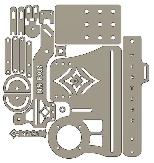 Not Scared Fabrication 'Vertigo' Belt Grinder Frame DXF FILE – Not ...